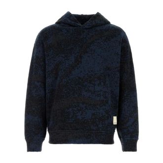 Emporio Armani Homme, Sweatshirts et sweats à capuche, Bleu, Taille: M SweaT-shirt en mélange de coton brodé
