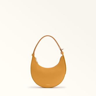 Furla Delizia Mini-tasche Xl Senape Gelb Weiches Kalbsleder Damen