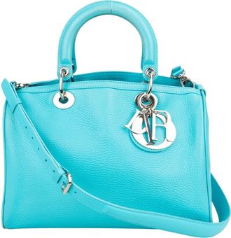 Dior Crossbody Bags - Christian Dior Blue Leather Granville Handbag - Gr. unisize - in Blau - f&uuml;r Damen