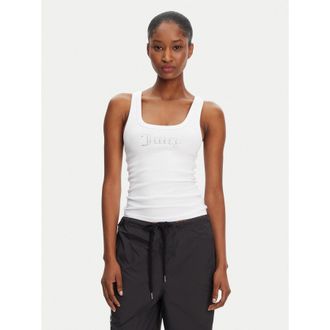 Juicy Couture Top Racer JCWLV125305 Wei&szlig; Slim Fit