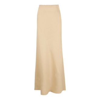 Cortana Femme, Jupes, Beige, Taille: 38 FR Jupe Maxi Coupe Biais