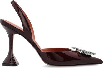 Amina Muaddi Begum Sling 95 - Femme - Chaussures - Rouge - Taille: 37 1/2 EU