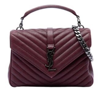 Saint Laurent Pre-owned College Satchel - Femme - Pre-owned - Rouge - Taille: ONE Size