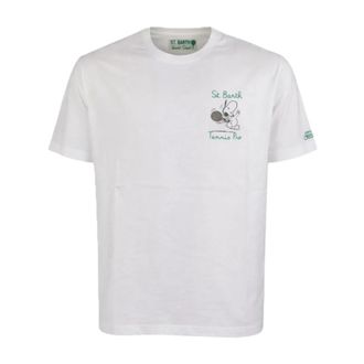 MC2 Saint Barth Portofino T-Shirt mit Frontprint - - Tops - Herren - Wei&szlig; - XL