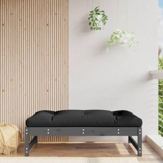 vidaXL Gartenhocker Grau 120x80 cm Massivholz Kiefer - Vidaxl