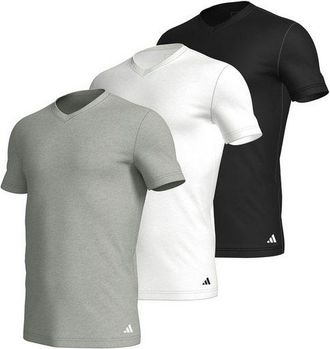 adidas T-Shirt Active Core Cotton (3er Pack) V-Ausschnitt, Kurzarm, bequem