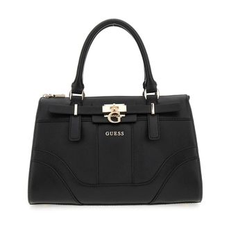 Guess Schwarze Latona Mini Tote Tasche - - Bags - Damen - Schwarzk - ONE SIZE