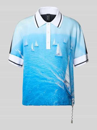 Marc Cain Regular Fit Bluse aus reinem Lyocell mit Polokragen