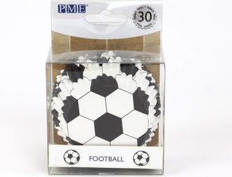 PME Papier-Backformen Fu&szlig;ball, Schwarz, Schwarz und Wei&szlig;