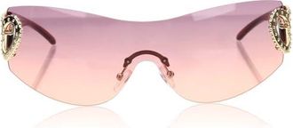 IFUNDOM GLEAVI Lunettes de Soleil sans Monture pour Femmes Style R&eacute;tro Coeur Verres Violets et Monture Violette L&eacute;g&egrave;res pour L&Eacute;t&eacute; les Vacances F&ecirc;tes Protectio