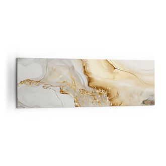 Arttor Panorama Bilder auf Leinwand 160x50cm Leinwandbild Marmor Glanz Elegant Gro&szlig; XXL Wanddeko Bild Schlafzimmer K&uuml;che Wandbilder Dekoration Wohnzimmer Wal