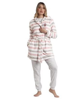 Peanuts Snoopy & Friends Peignoir &agrave; manches longues pour femme, multicolore, L