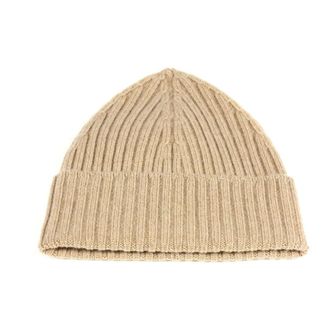 KANGRA Homme, Accessoires, Beige, Taille: ONE Size Bonnet c&ocirc;tel&eacute; en cachemire