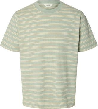 Selected Herren T-Shirt SLHELI SEERSUCKER