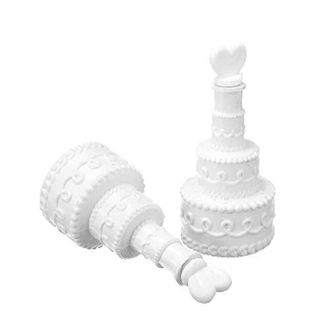 Shatchi Hochzeitstorten-Form, Seifenblasen-Zauberstab, Tischdekoration, Partyspiele, Zubehör, Gastgeschenke, Spielzeug, Geschenke, (24 Stück-144 Stück), Plast