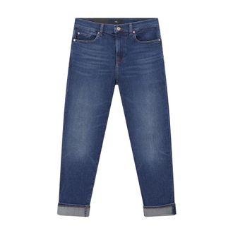 7 For All Mankind Slim-fit Jeans - - Jeans - Damen - Blau - W28