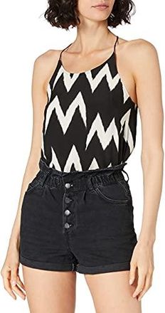 Only ONLCUBA Life Paperbag DNM Shorts Noos, Noir, S Femme