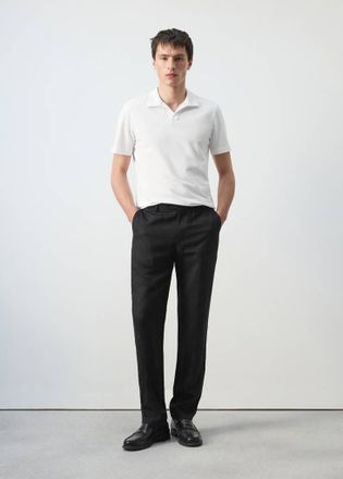 Mango Polo piqu&eacute; slim-fit blanc - Homme - XXL - MANGO MAN