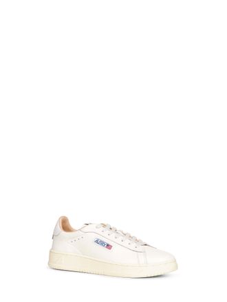 Autry Mens Dallas Low Sneakers White Calf Leather Trainers