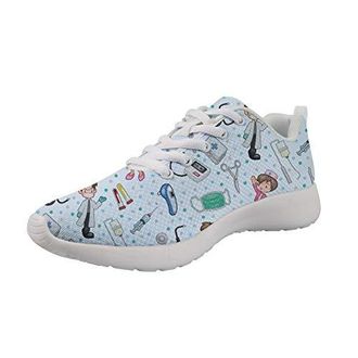 Showudesigns Basket Femme Chaussure de Sport Running Fitness Mode Infirmière damour Sneakers Outdoor Gym Trainer Nurse Print - Taille 41