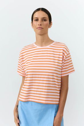Suite13lab Damen vegan T-Shirt Isquia Stripes Orange