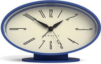 Newgate Watches Ronnie r&eacute;veil | Design r&eacute;tro Ovale | Finition caoutchout&eacute;e Souple Bleue | Id&eacute;al pour Chevet, Bureau ou &eacute;tag&egrave;re | Accessoire de Chambre et de Bureau Mo