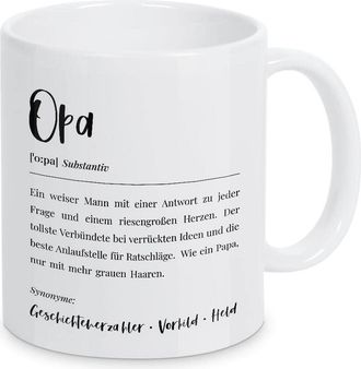 artboxONE Tasse Opa Definition Lexikon von Hafenkönigin - Kaffeetasse Typografie