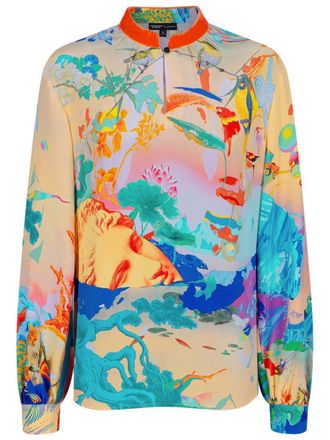 Shanghai Tang x Jacky Tsai blouse Dali Icons - Tons neutres