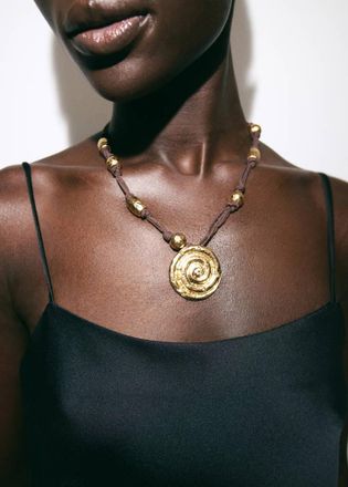 Mango Collier pendentif spirale or - Femme - Taille unique - MANGO