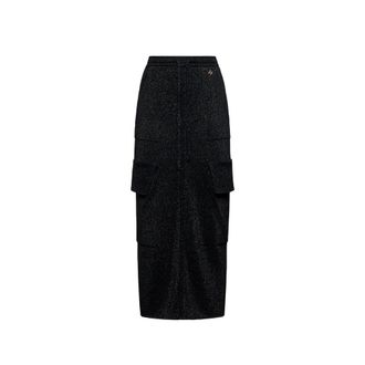 Silvian Heach Langer Rock mit Cargotaschen - - Skirts - Damen - Schwarzk - XS