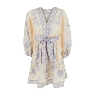 Zimmermann Femme, Robes, Multicolore, Taille: 38 FR Indra Plunge Mini Dress