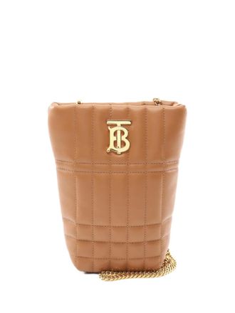 Burberry sac porté épaule matelassé TB (années 2010) - Marron