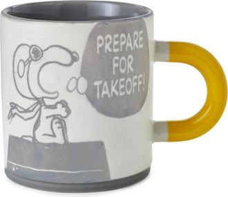 Hallmark Keramikbecher, Peanuts-Becher, Keramikbecher, Snoopy, Grau, Gelb