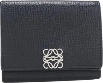 Loewe Portefeuille Tri-fold Pre-owned - Femme - Pre-owned - Noir - Taille: ONE Size