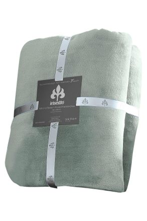 Irisette Kuscheldecke, Salbeigr&uuml;n, Textil, Uni, 150x200 cm, Oeko-Tex Standard 100, pflegeleicht, Wohntextilien, Decken, Kuscheldecken
