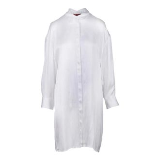 Wild Cashmere Seidenmischung Hemd - - Dresses - Damen - Wei&szlig; - M