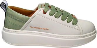 Alexander Smith Femme, Chaussures, Blanc, Taille: 36 EU Pelle Baskets