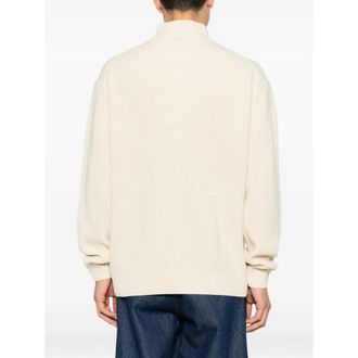 J.W.Anderson Half-Zip Ribbed Knit Sweater - Beige