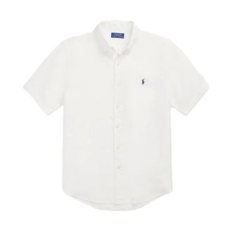 Ralph Lauren Homme, Chemises, Blanc, Taille: 2XL Chemise &agrave; Manches Courtes Coupe Personnalis&eacute;e