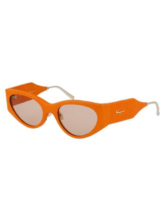 Ferragamo Womens Sunglasses Sf950sl Orange Leather