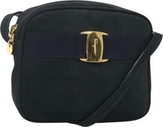 Ferragamo Pre-owned Daim sacs-ports-paule - Femme - Pre-owned - Bleu - Taille: ONE Size