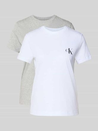 Calvin Klein Jeans T-Shirt mit Label-Print im 2er-Pack