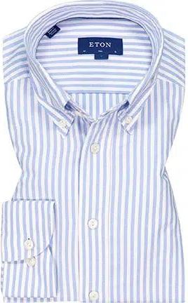 Eton Herren Hemd blau Baumwolle