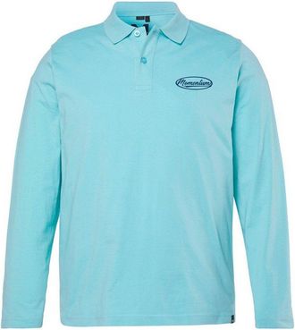 Men Plus Poloshirt Men+ Langarmpoloshirt Bauchfit Print bis 8 XL