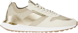 Michael Kors Femme, Chaussures, Beige, Taille: 39 EU Jesse Metallic Stretch Knit Trainer