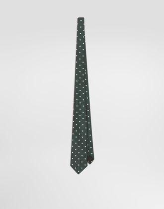 Dolce & Gabbana Polka Dot-print Silk Twill Tie - Mann Krawatten Und Einstecktuch Mehrfarbig Pz