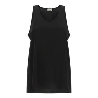 Brunello Cucinelli Seiden-Top ohne &Auml;rmel - - Tops - Damen - Schwarzk - M