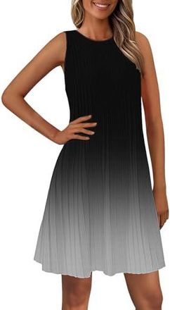 Generic Vêtements de nuit pour femme en coton sans manches - Chemise de nuit pour femme Grande taille - Nuisette à bretelles spaghetti pour femme - Vêtements 