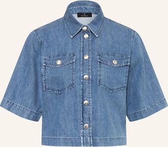 Monari Monari Hemdbluse In Jeansoptik blau