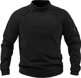 Onsoyours Vestes dhiver en Polaire pour Homme Chaud sans Capuche pour des Sports Manteau Veste Tactique Militaire dautomne Le Travail et Le Loisir Noir XS, (SG2